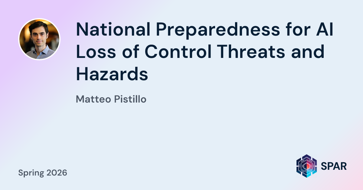 National Preparedness for AI Loss of Control Threats and Hazards - SPAR ...