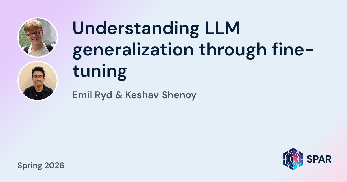 Understanding LLM generalization through fine-tuning - SPAR Project